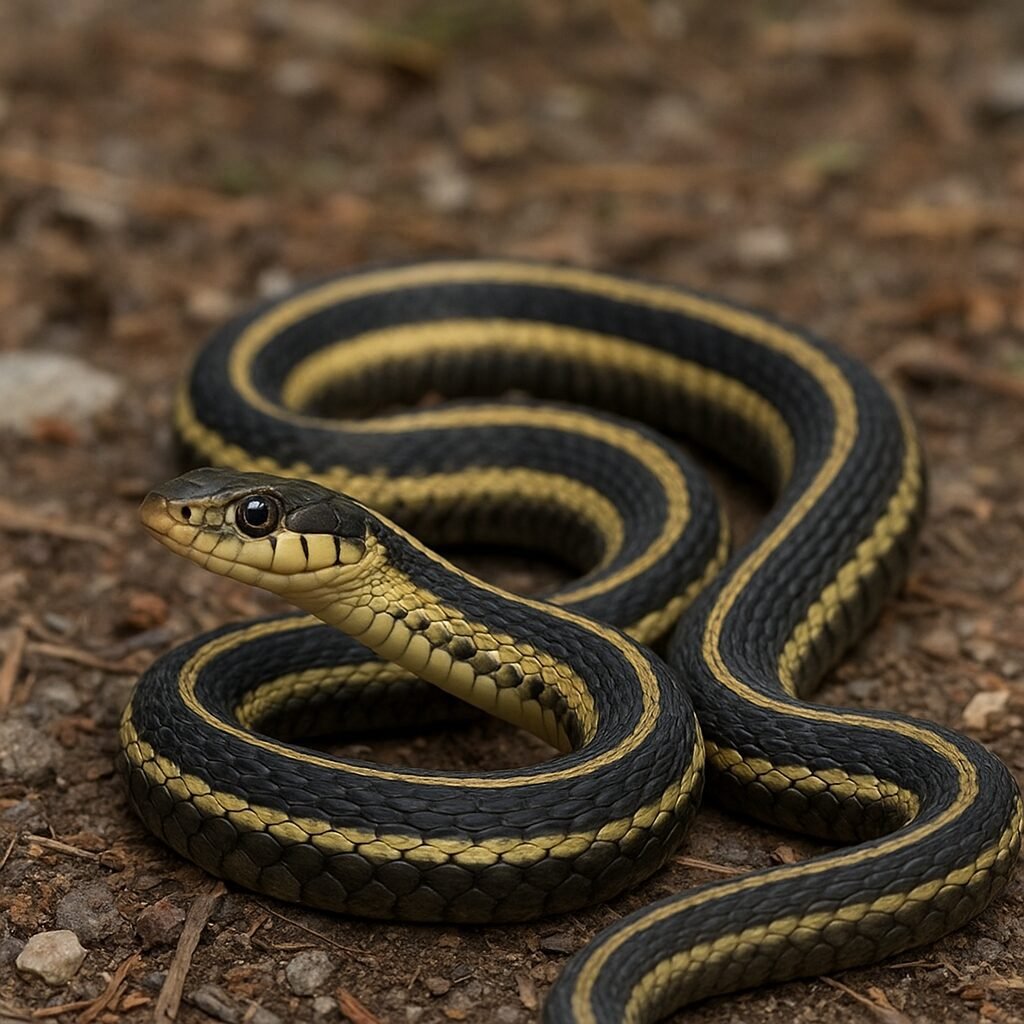 Pończosznik (garter snake) – Thamnophis sirtalis - atlas-zwierzat.pl ...